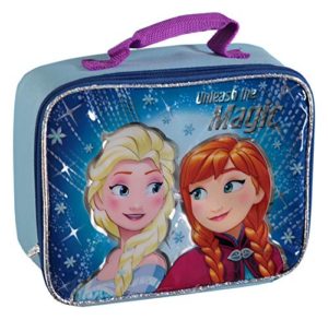 Disney Frozen Girl’s Elsa Compartment Soft Lunch Box (Blue/Magic)