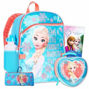 Disney Frozen Backpack Set for Girls ~ 5 Pc Deluxe 16″ Frozen Backpack ...